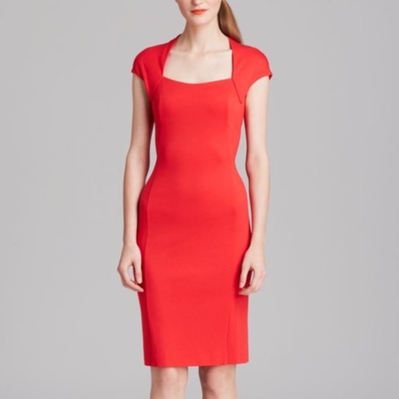 Escada | Dresses | Escada Scarlet Red Dress Impeccable Condition 44 ...
